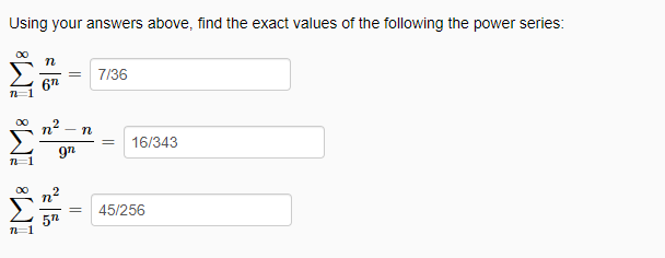 Solved Using your answers above, find the exact values of | Chegg.com