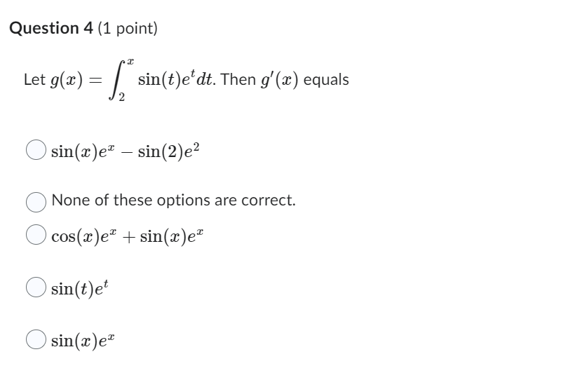 Solved luate ∫0ln(5)xex2dx 2 0 51 eln(5)−1 21(eln(5)−1)Let | Chegg.com