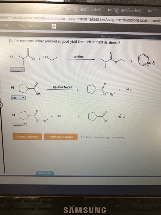 Solved Do the reactions below proceed in good yield from | Chegg.com