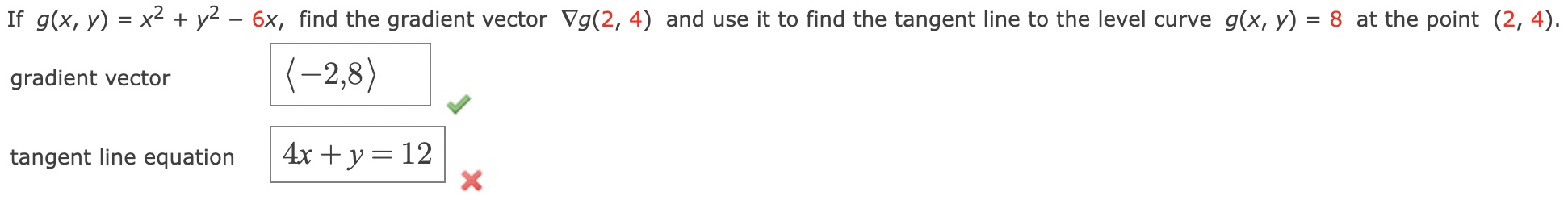 Solved If g(x, y) = x2 + y2 − 6x, find the gradient vector | Chegg.com