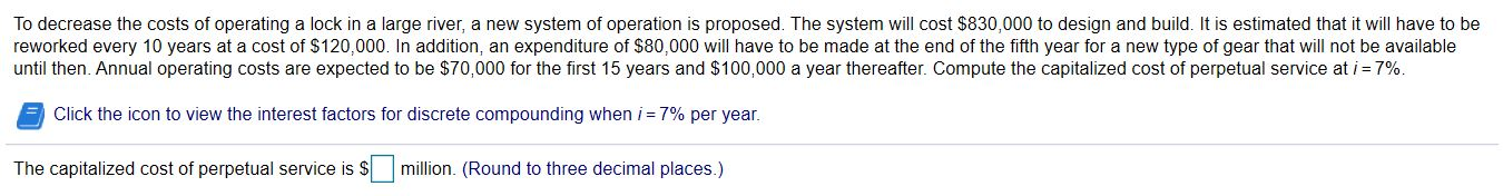 Solved To decrease the costs of operating a lock in a large | Chegg.com