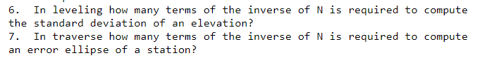 Solved 6. In leveling how many terms of the inverse of N is | Chegg.com