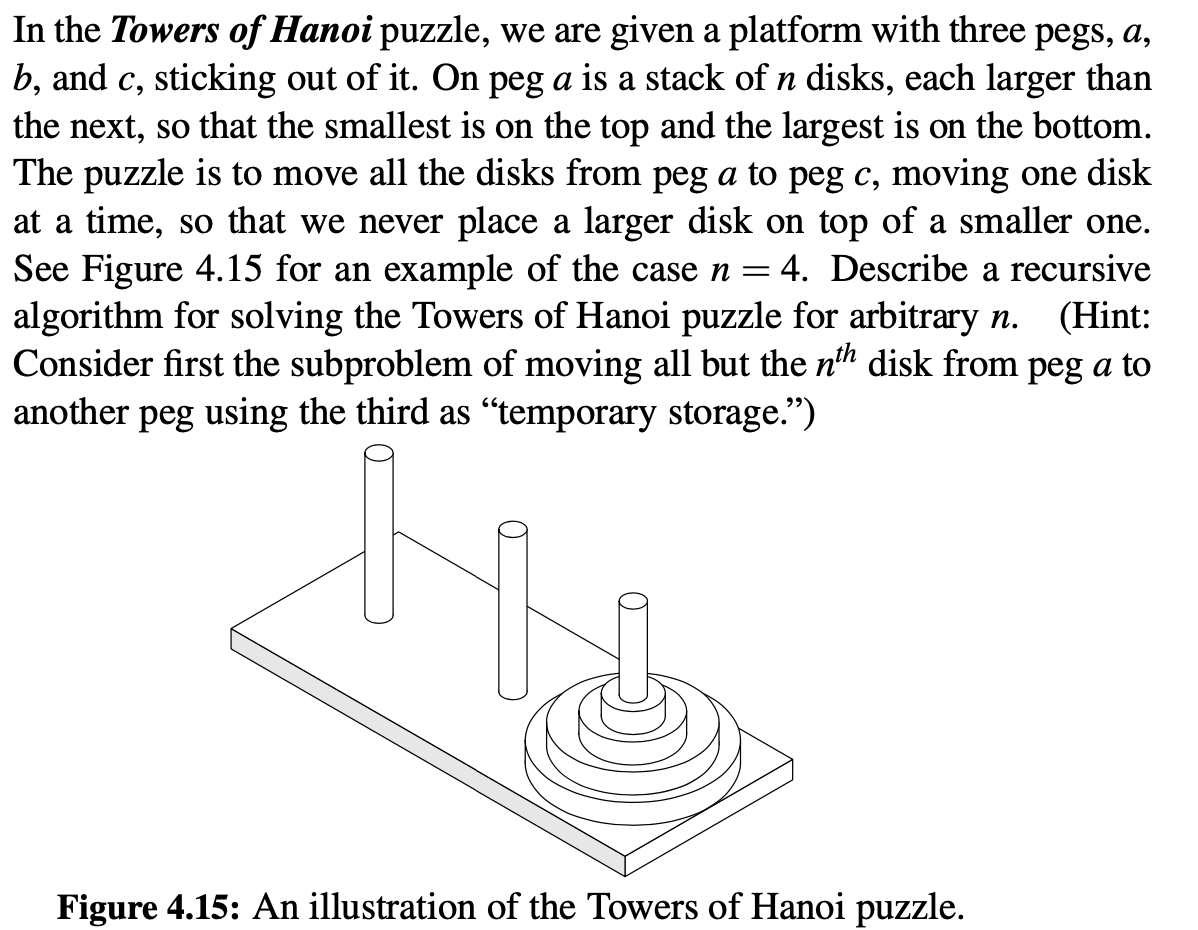 Solved In the Towers of Hanoi puzzle, we are given a | Chegg.com