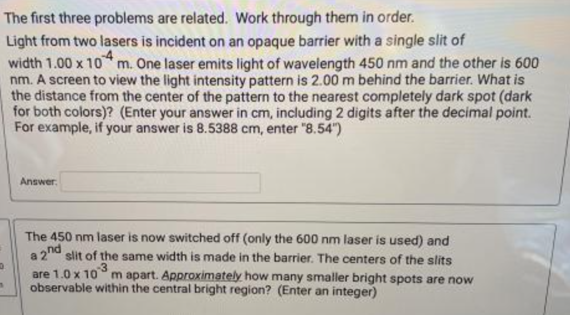 Solved The first three problems are related. Work through | Chegg.com