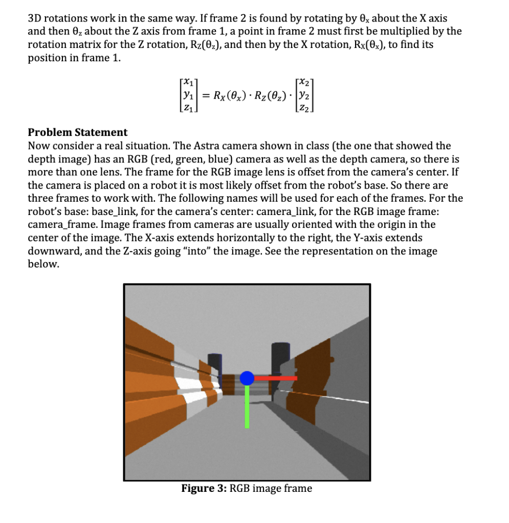 2) [25pts] The derivation for rotation matrices and | Chegg.com
