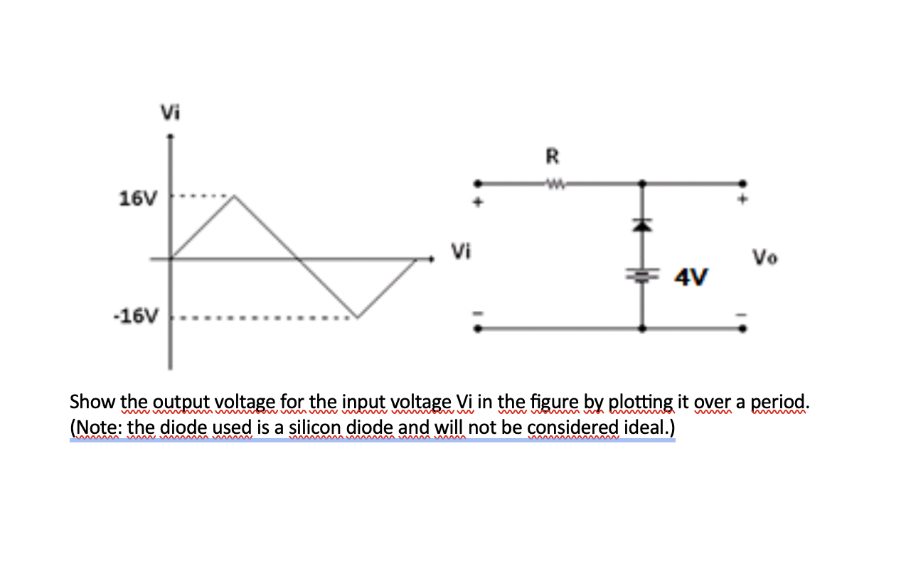 Solved Show the output voltage for the input voltage Vi in | Chegg.com