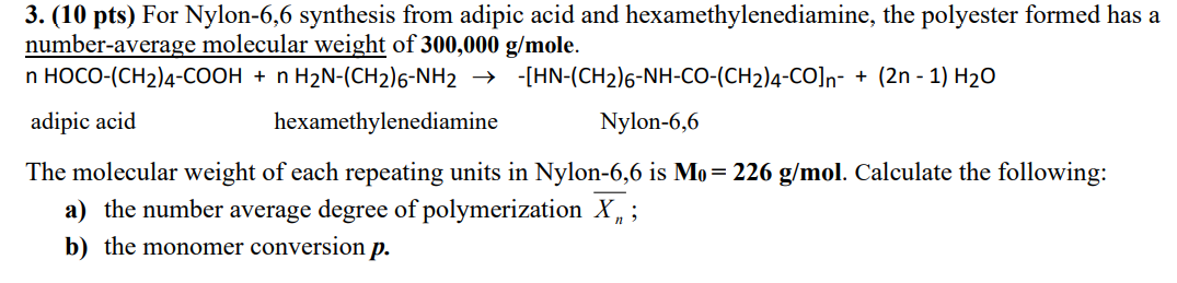 The molecular weight of each repeating units in | Chegg.com