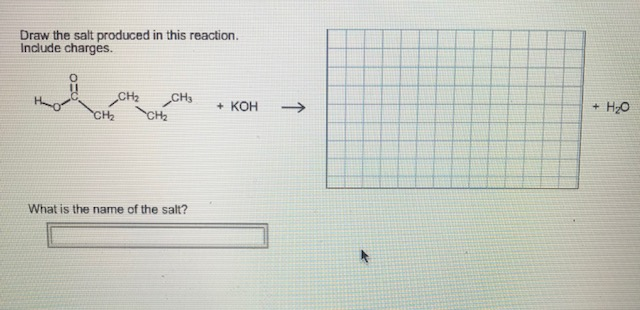 Solved Draw the salt produced in this reaction. Include | Chegg.com