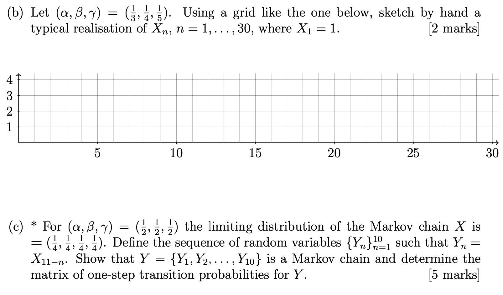 Solved Consider the 4-state Markov chain X {X₁, X2,...} | Chegg.com