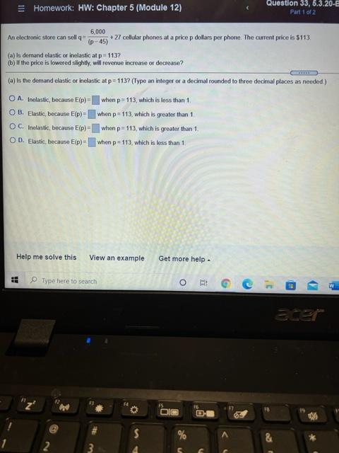 Solved 3 Homework: HW: Chapter 5 (Module 12) Question 33, | Chegg.com