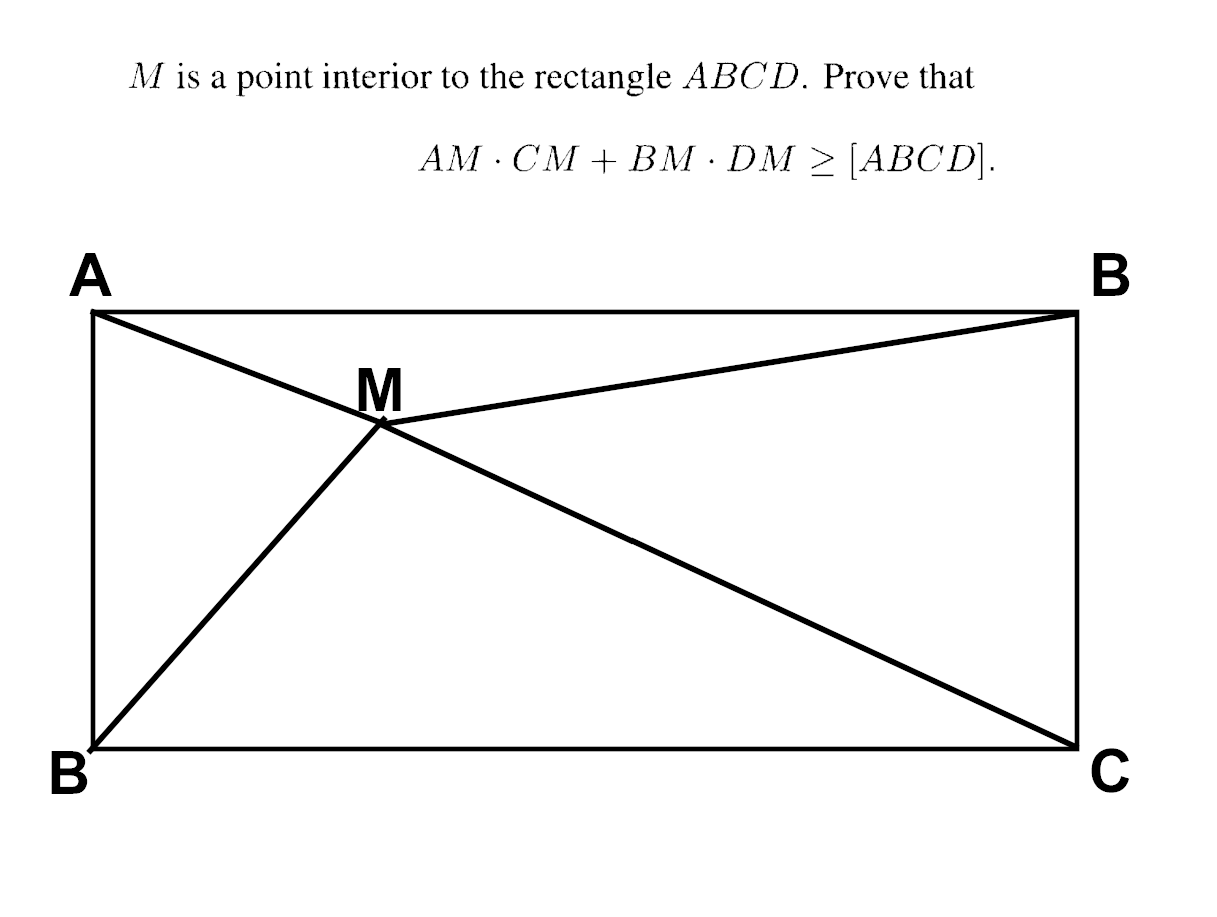 Solved M ﻿is a point interior to the rectangle ABCD. Prove | Chegg.com