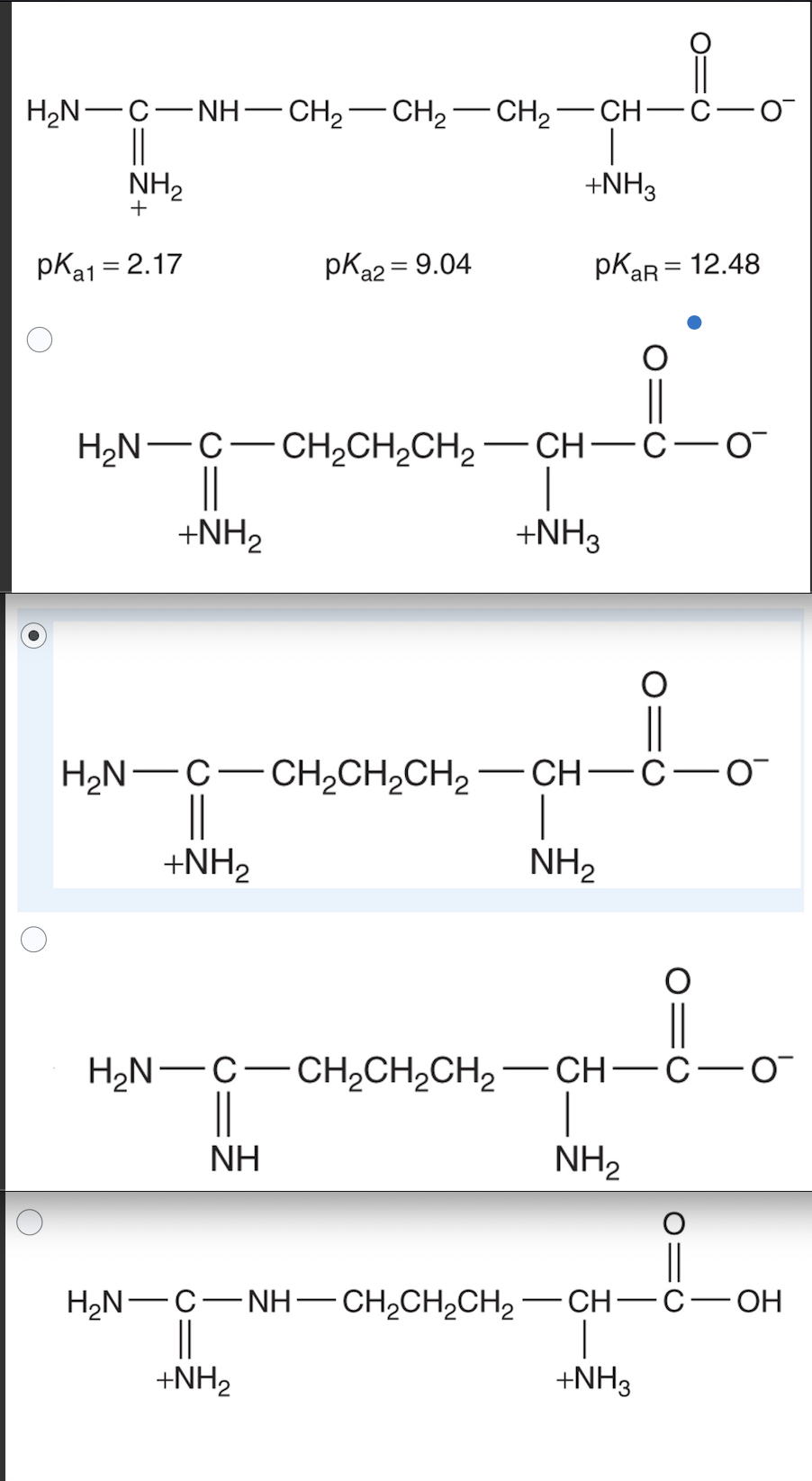 Solved Choose the correct structure protonated and | Chegg.com