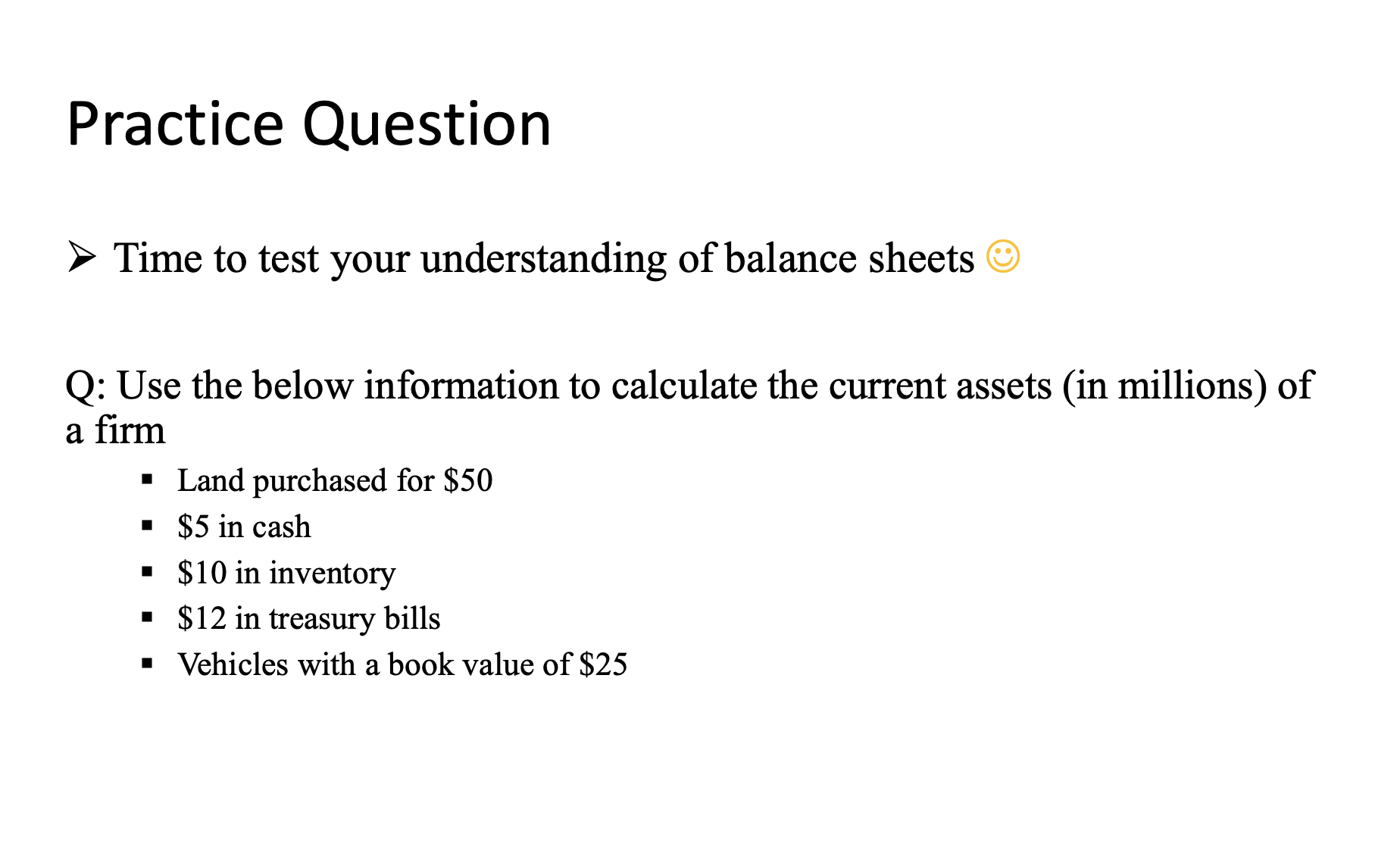 Solved Time to test your understanding of balance sheets Q: | Chegg.com