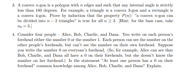 Solved 3. A convex n-gon is a polygon with n edges and such | Chegg.com
