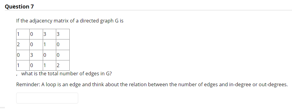 Solved If the adjacency matrix of a directed graph G is , | Chegg.com