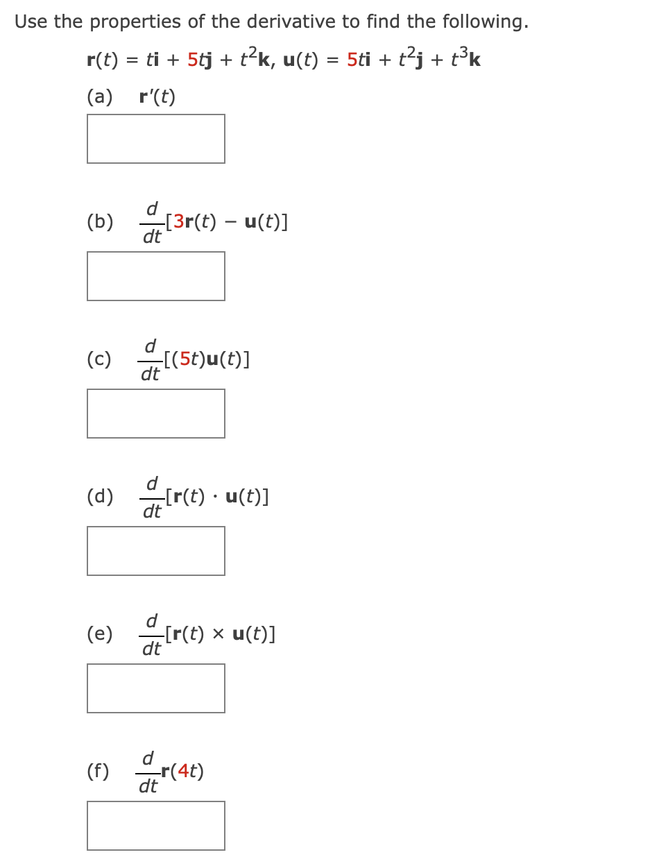 Solved Use the properties of the derivative to find the | Chegg.com