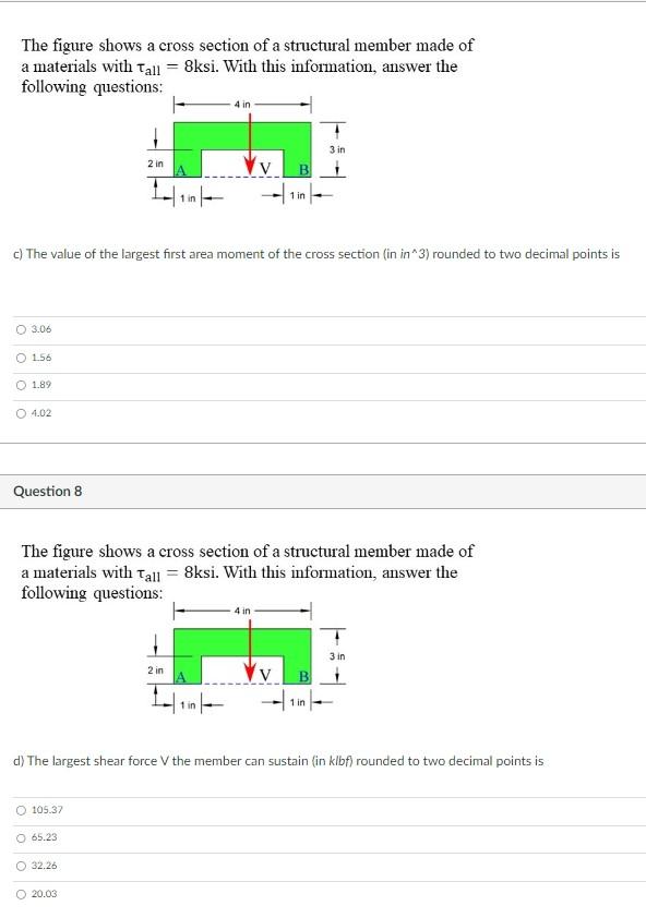 Solved The figure shows a cross section of a structural | Chegg.com