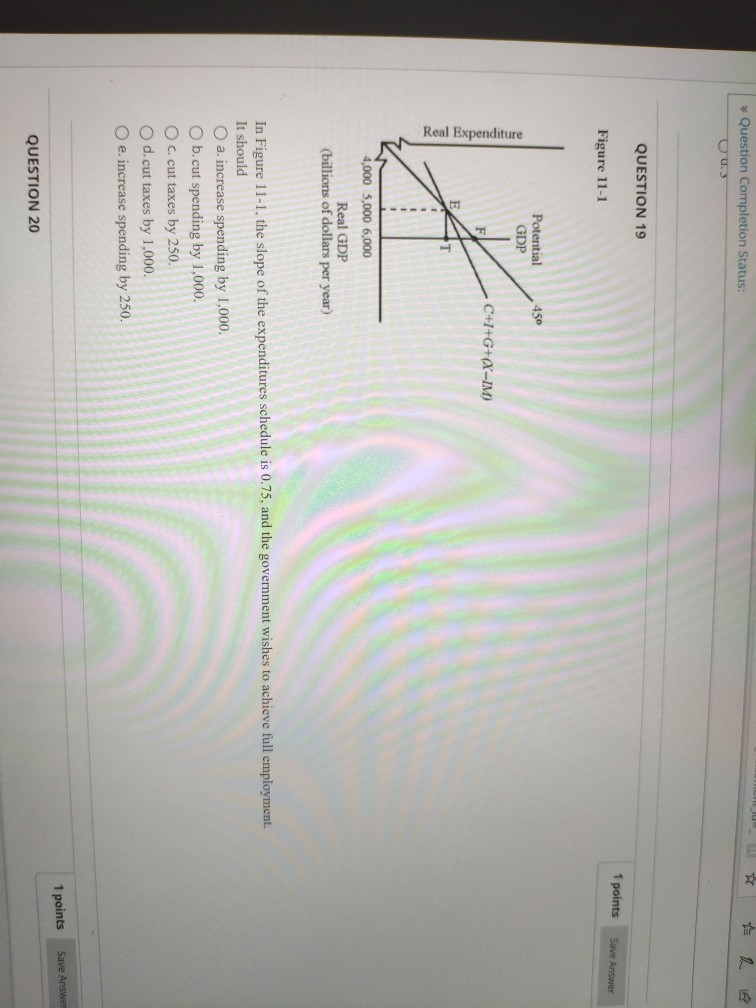 Solved Question Completion Status: QUESTION 19 1 points Save | Chegg.com