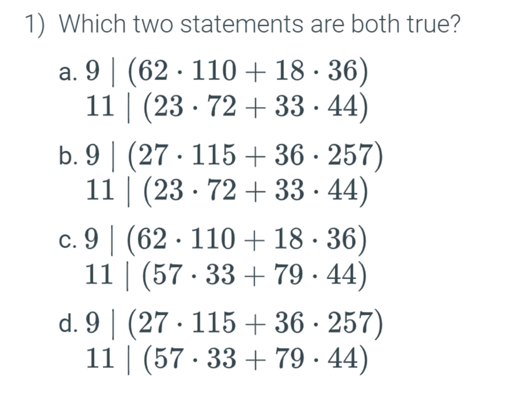 Solved Which two statements are both true? a. | Chegg.com