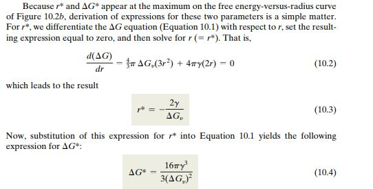 Solved 2. Nucleation (a) In discussing classical nucleation | Chegg.com