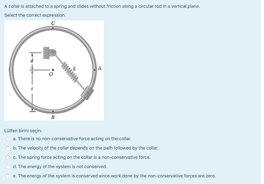 Solved A collar is attached to a spring and slides without | Chegg.com