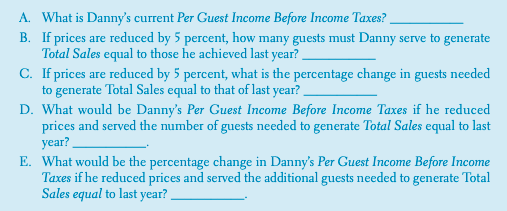 Solved 5. Danny is the owner of the Repas French restaurant. | Chegg.com