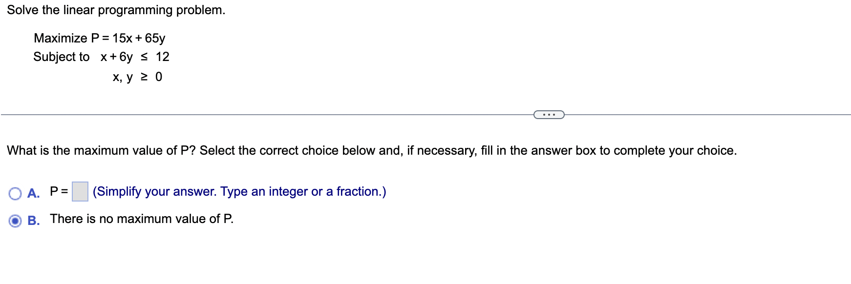 Solved Solve The Linear Programming Problem Maximize