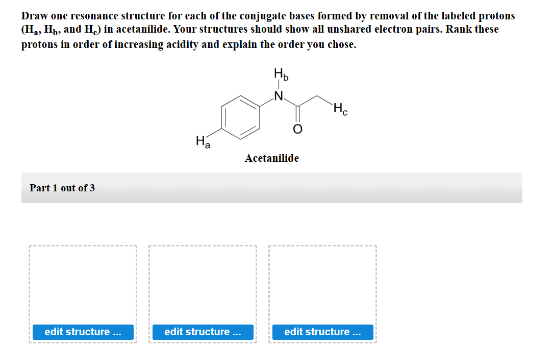 Solved Draw one resonance structure for each of the | Chegg.com