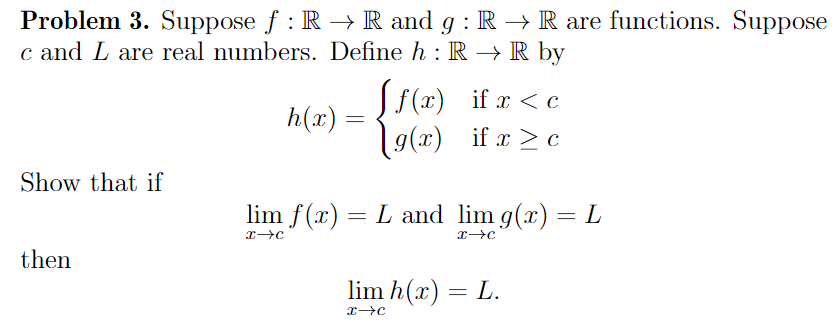 Solved Problem 3. Suppose f:R→R and g:R→R are functions. | Chegg.com