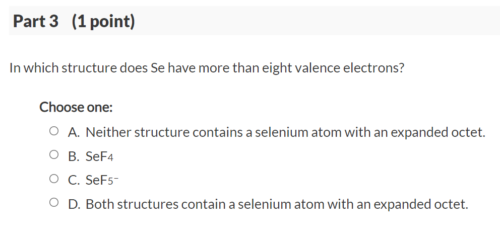 Solved Dissolving NaF in selenium tetrafluoride (SeF4) | Chegg.com