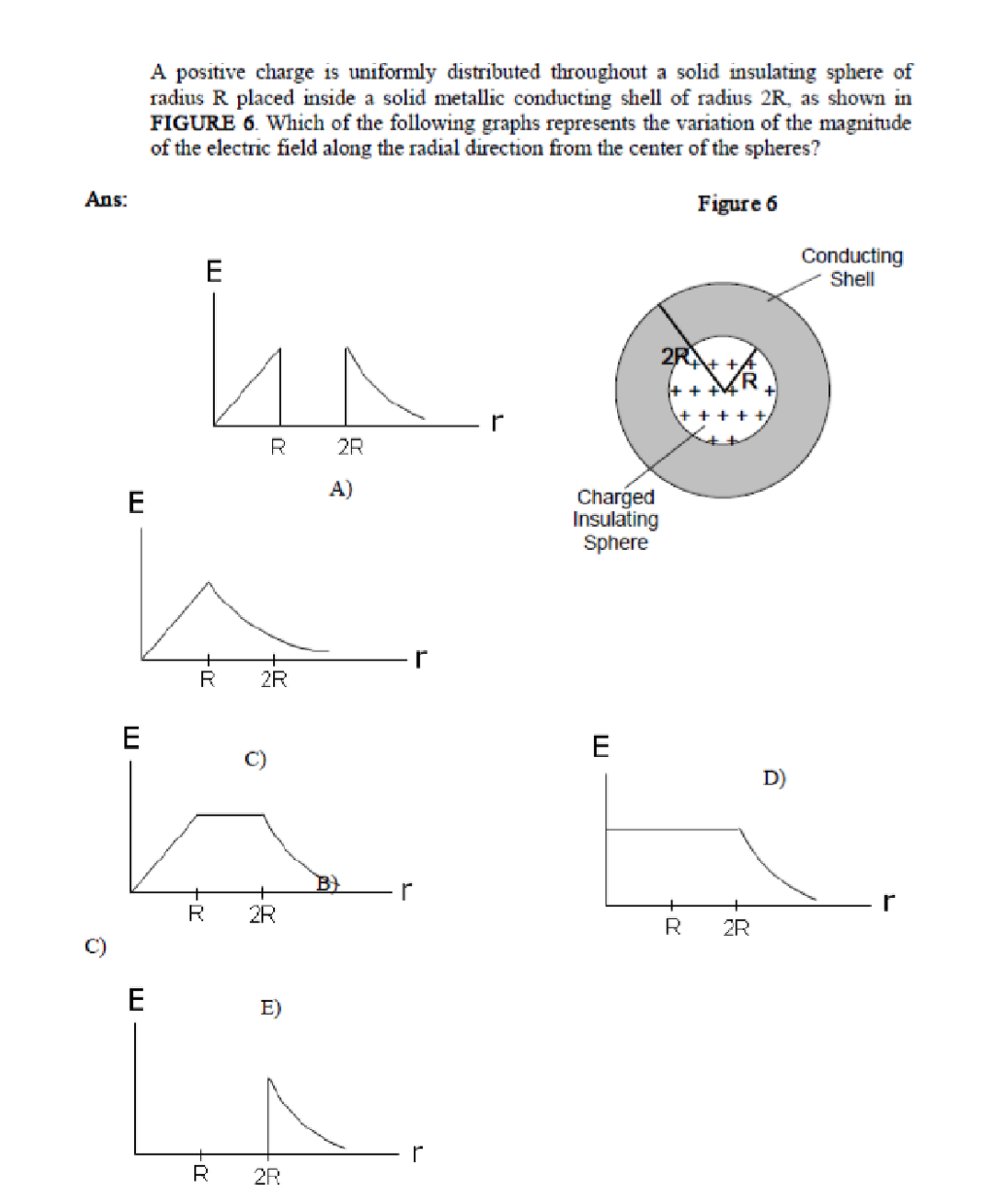 Solved A positive charge is uniformly distributed throughout | Chegg.com