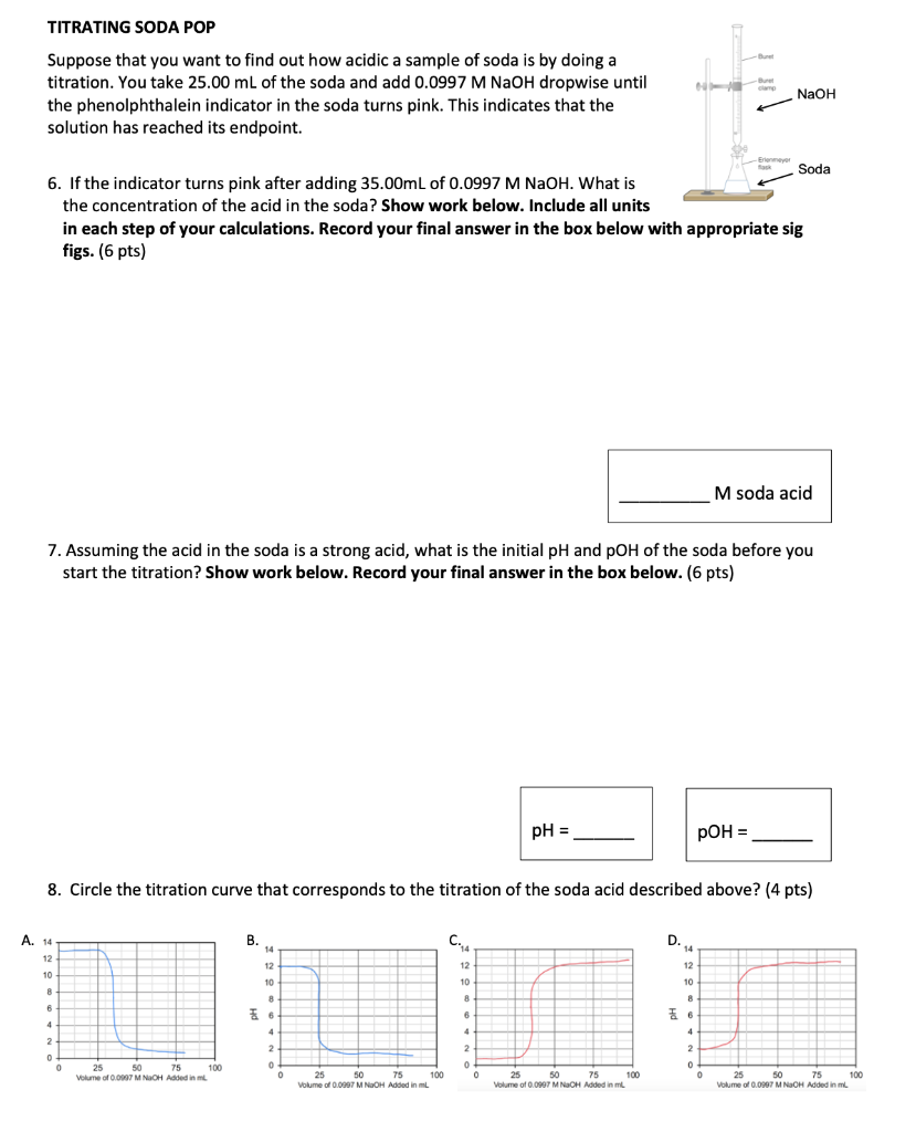 Solved TITRATING SODA POP Suppose that you want to find out | Chegg.com