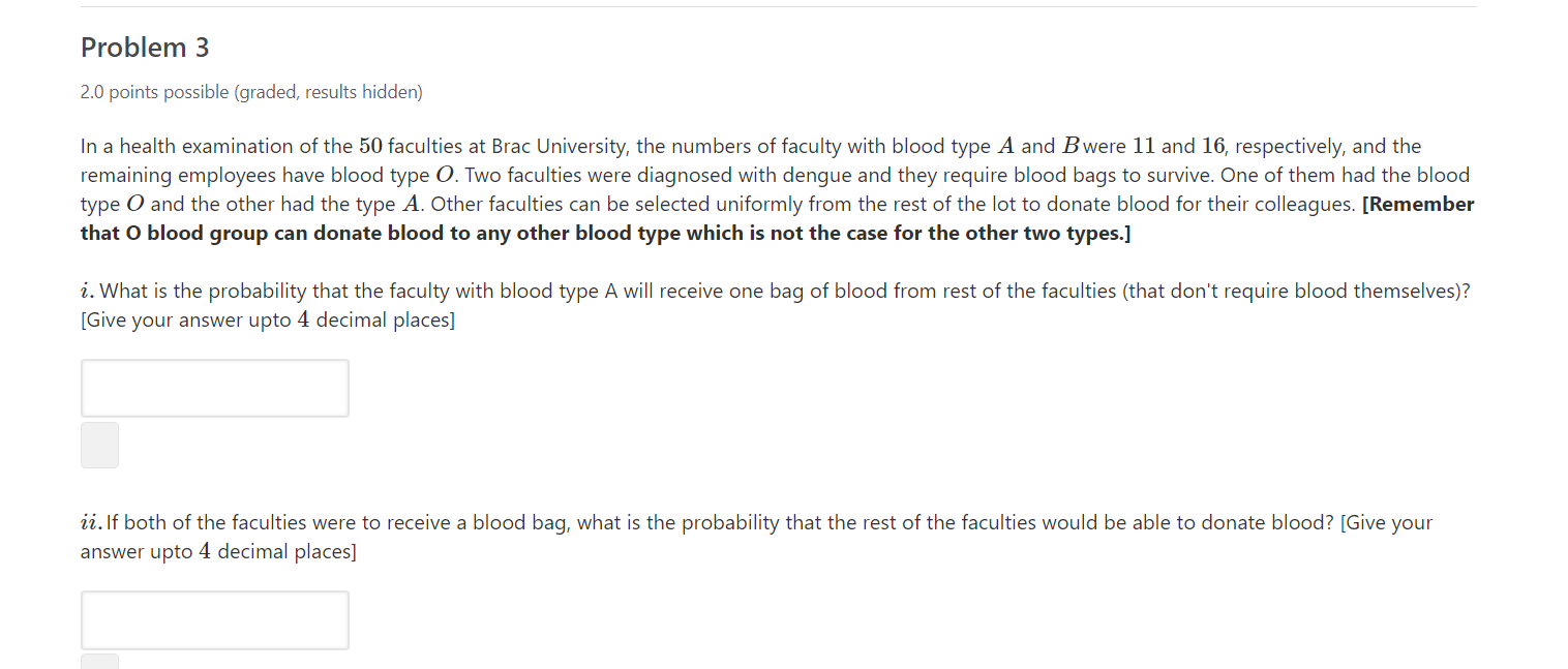 Solved Problem 3 2.0 points possible (graded, results | Chegg.com