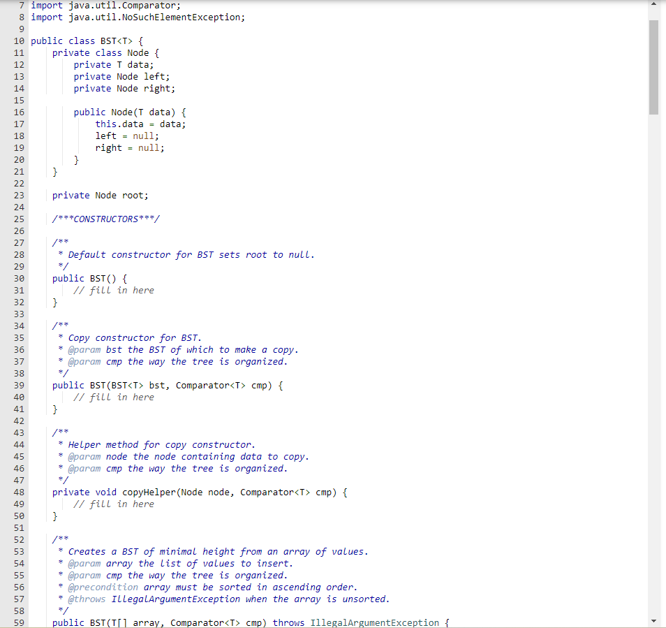 Solved 10.1 Lab 9: BST ClassIn this lab we start to develop | Chegg.com