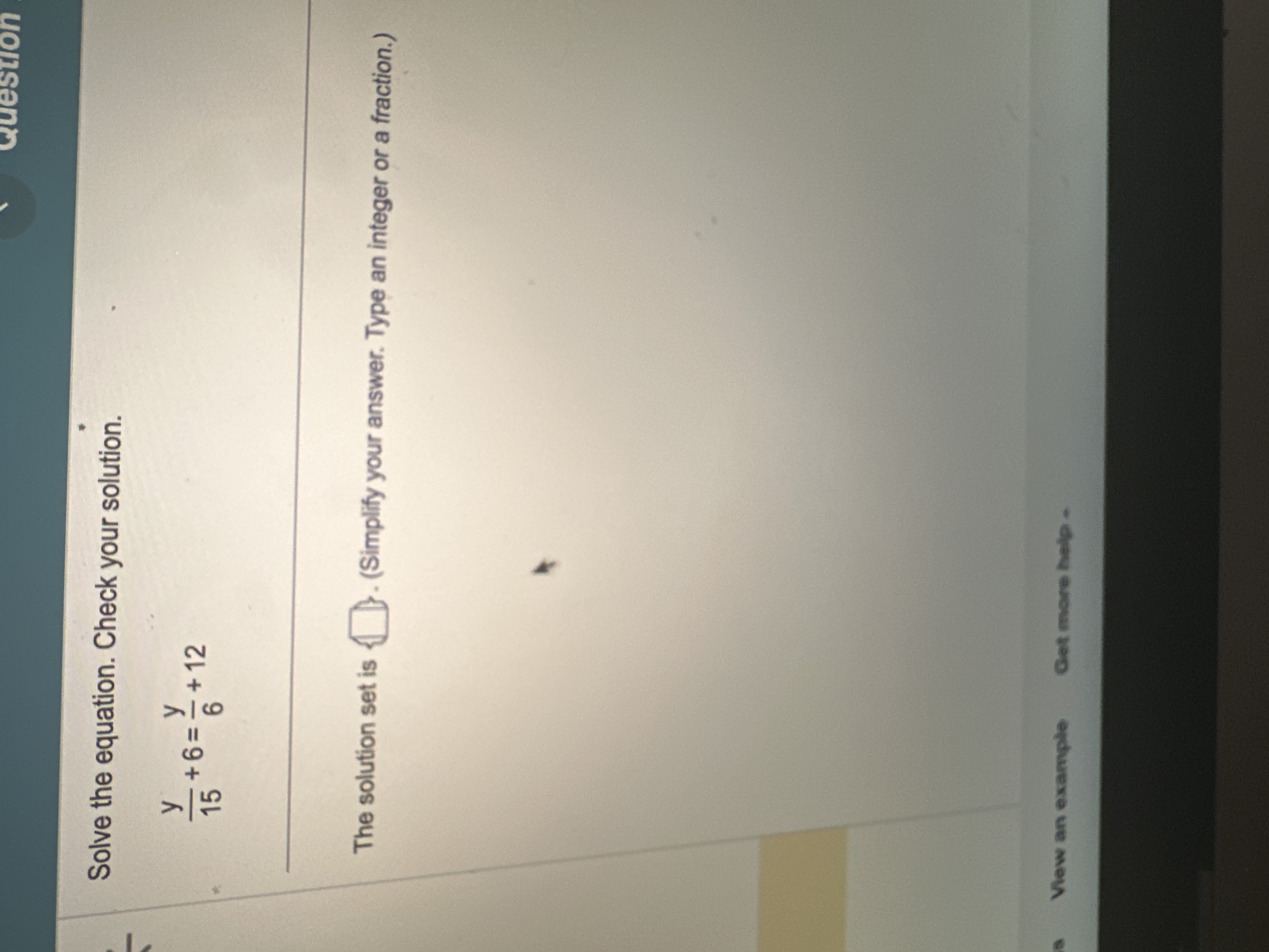 Solved Solve the equation. Check your | Chegg.com