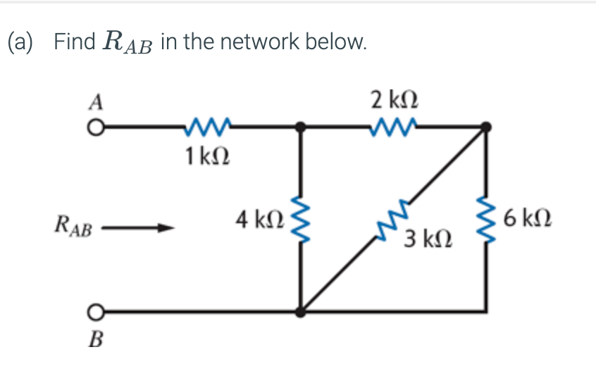 Solved (a) Find RAB in the network below. | Chegg.com
