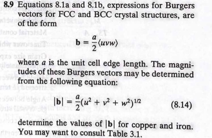 Solved 8.9 Equations 8.1a and 8.1b, expressions for Burgers | Chegg.com