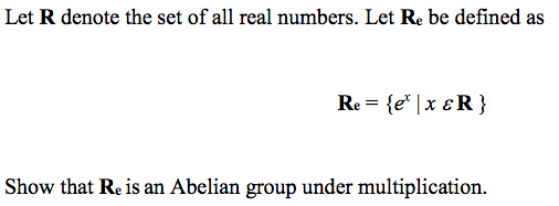 Solved Let R denote the set of all real numbers. Let Rebe | Chegg.com