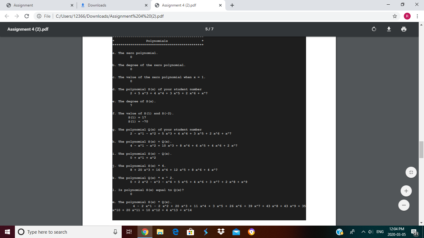 polynomials.cpp | Chegg.com
