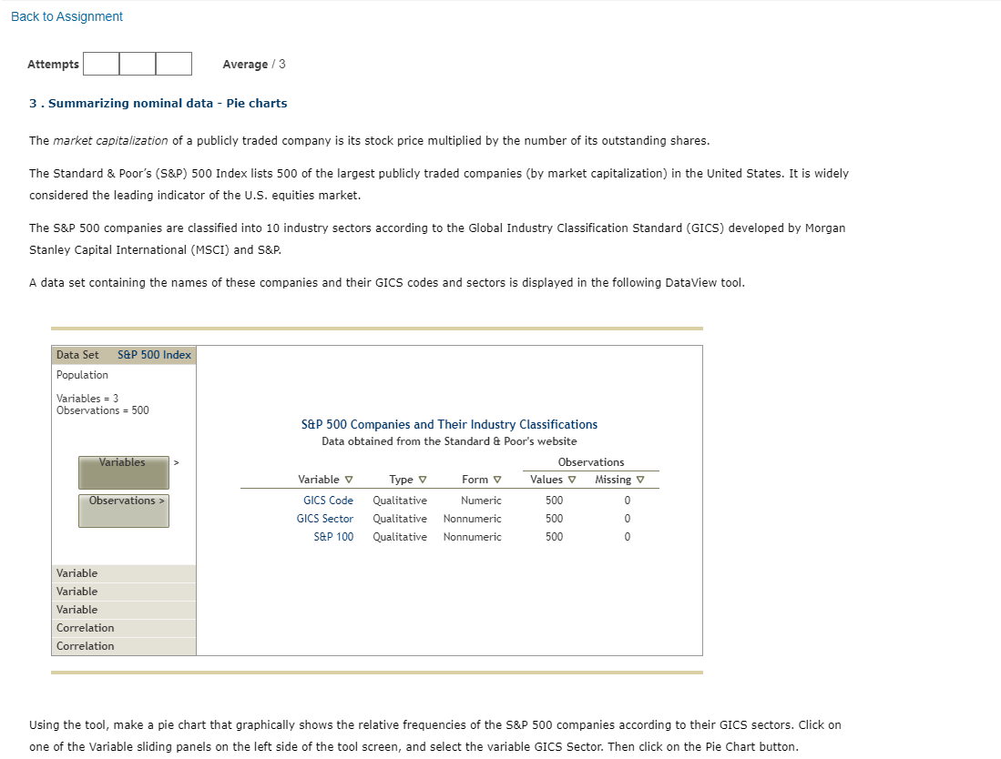 Back to Assignment Attempts Average/3 3. Summarizing | Chegg.com