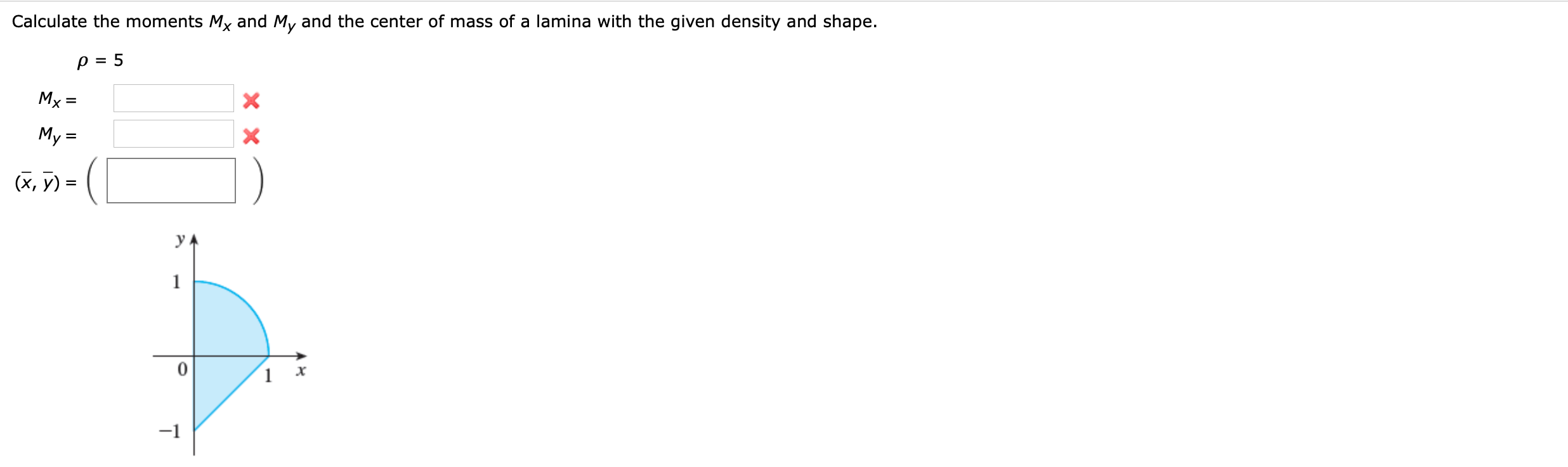 Solved Calculate the moments My and My and the center of | Chegg.com