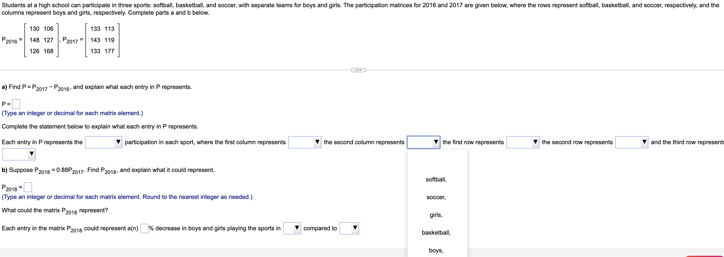 Solved Students at a high school can participate in three | Chegg.com