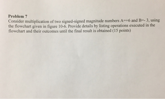 Solved Problem 7 Consider multiplication of two | Chegg.com