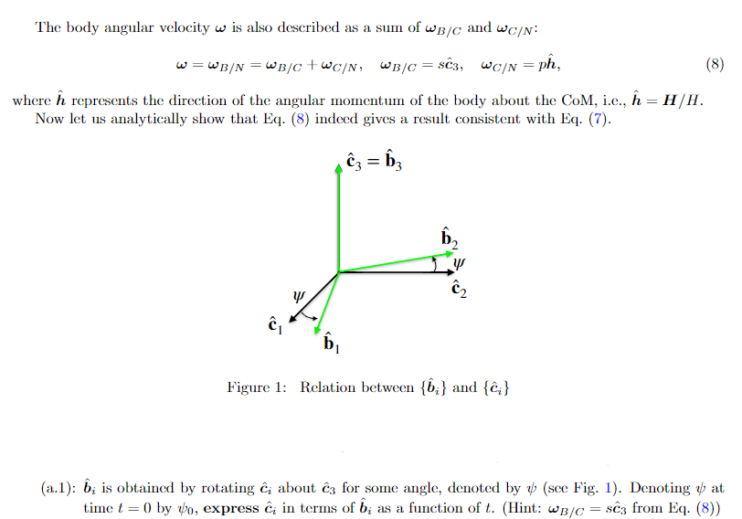 Solved The body angular velocity ω is also described as a | Chegg.com