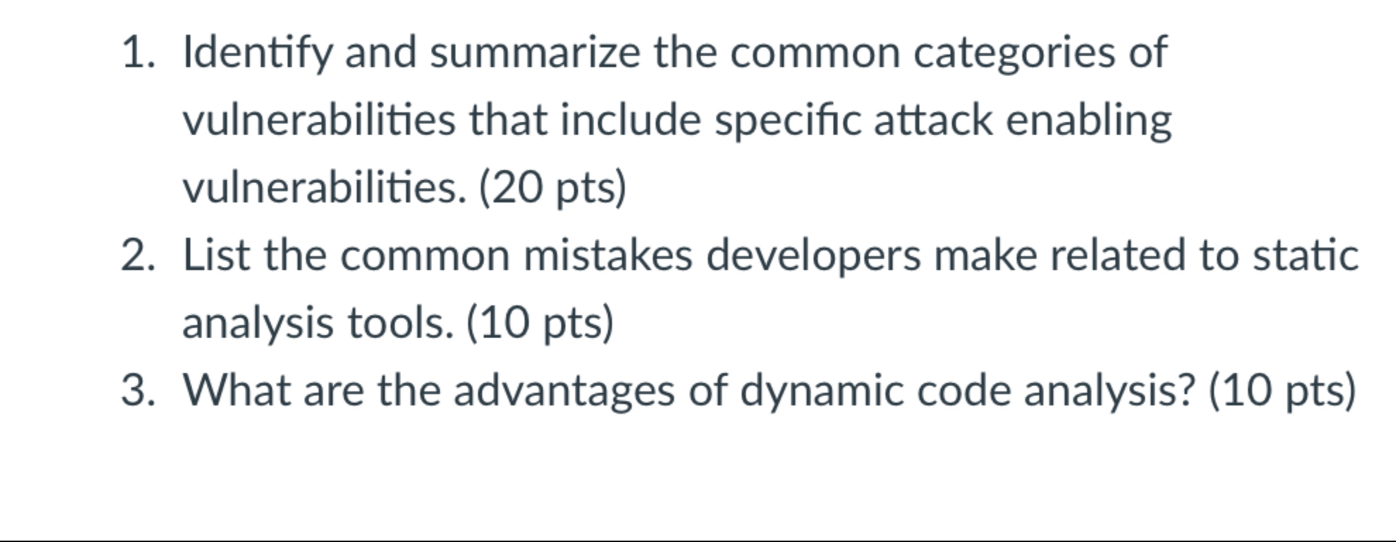 Solved Identify and summarize the common categories | Chegg.com