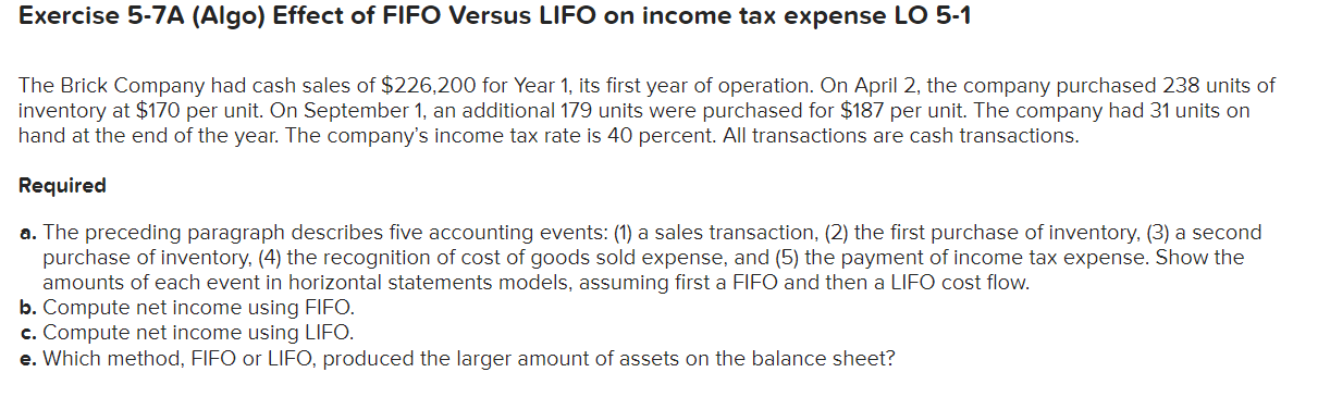 Solved Compute net income using FIFO. (Round your final | Chegg.com