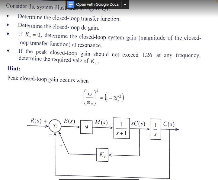 . Open with Google Docs Consider the system | Chegg.com