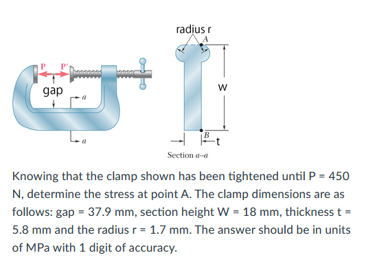 Solved Knowing that the clamp shown has been tightened until | Chegg.com