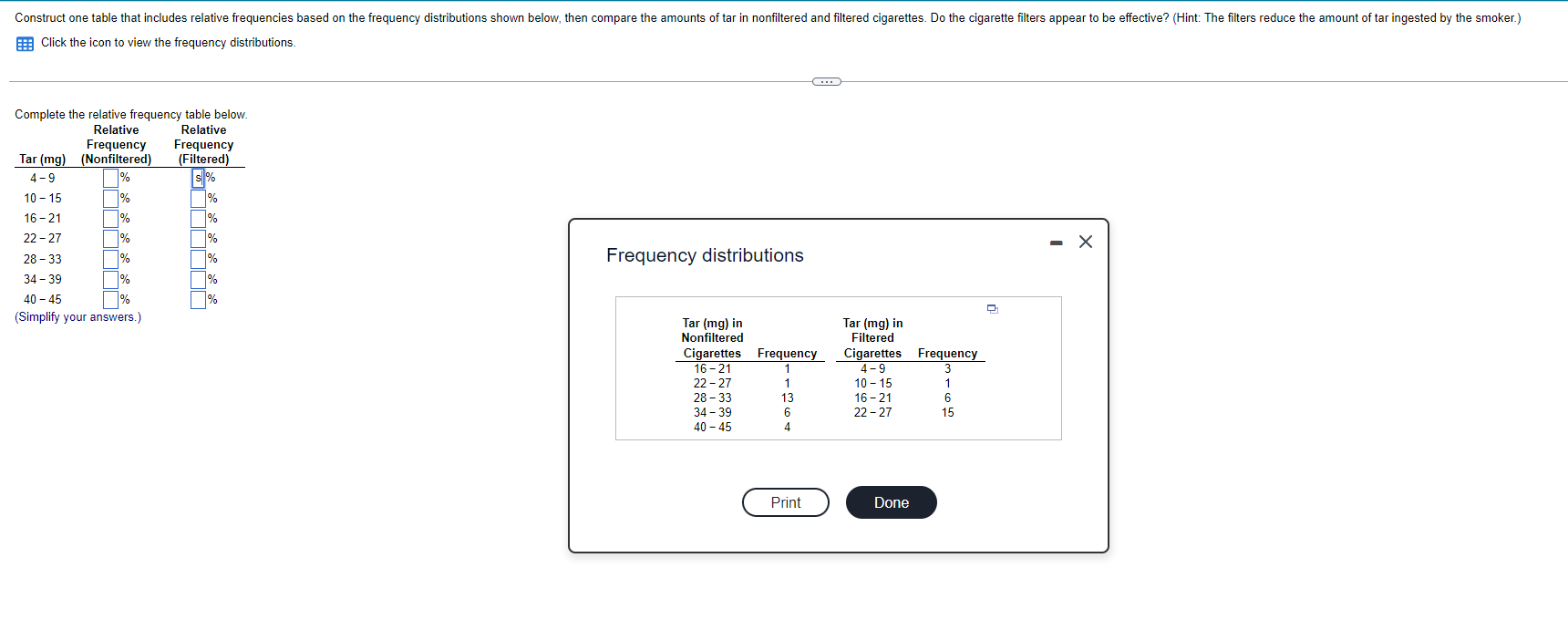 Solved Construct one table that includes relative | Chegg.com