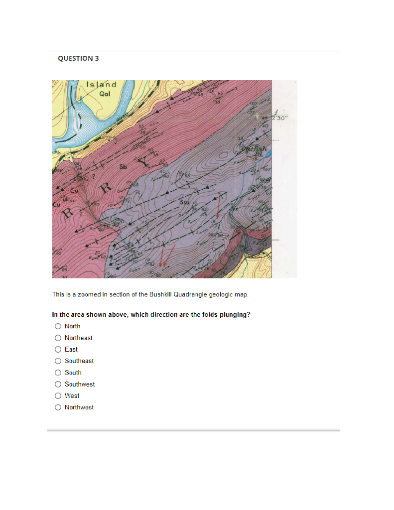 Solved This is a zoomed in section of the Bushkill | Chegg.com
